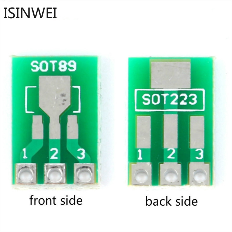 10 ชิ้น sot 89 sot 223 to dip อะแดปเตอร์แปลงสายเคเบิ้ล ic แบบสองด้าน 1 . 54 มม. to 2 . 34 มม. ...