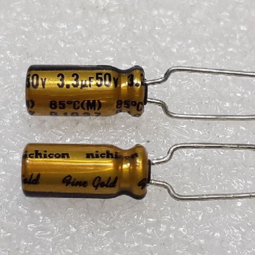 Nichicon FG (Fine Gold) 3.3uf 50v capacitor ตัวเก็บประจุ คาปาซิเตอร์ ...