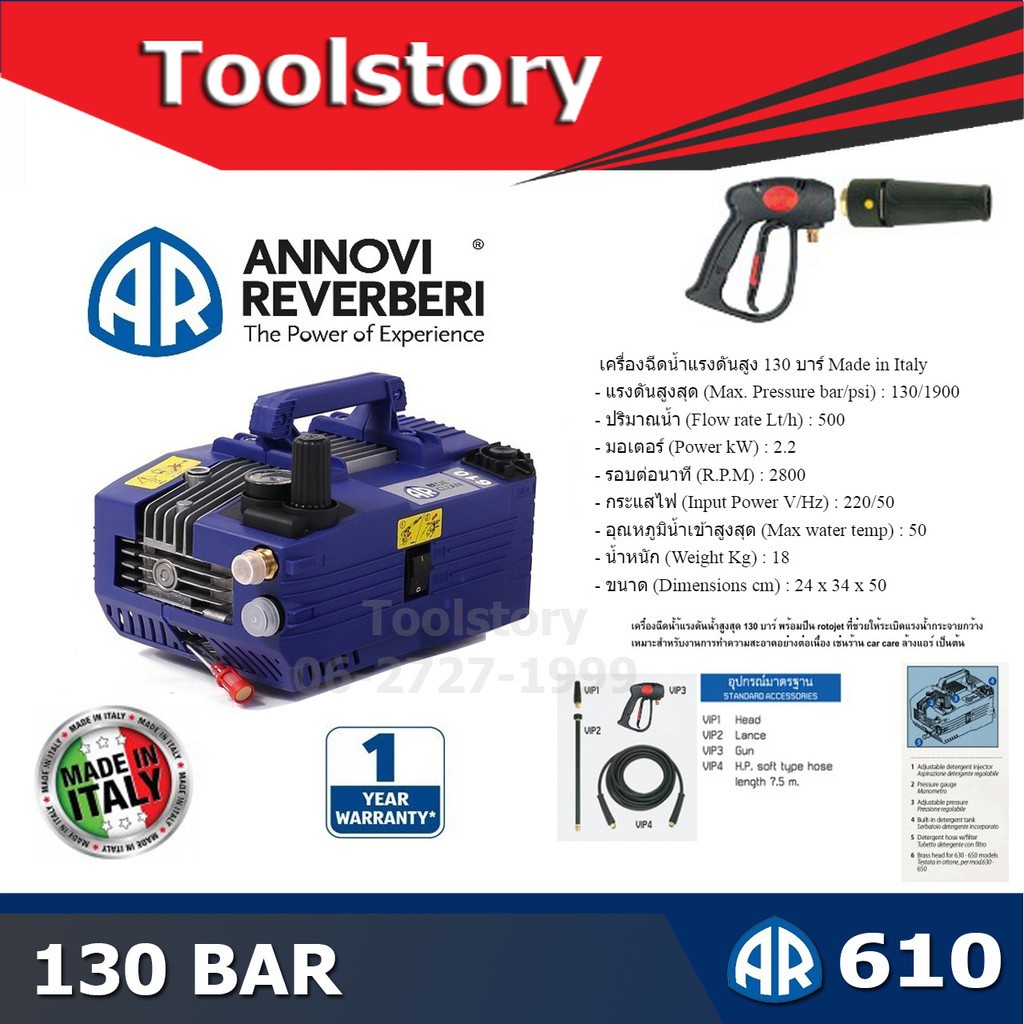 STARKE AR610 / SK-610 เครื่องฉีดน้ำแรงดันสูง HIGH-PRESSURE WASHER ...
