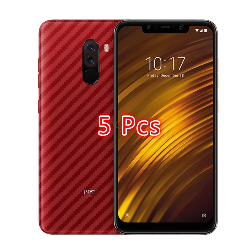 5Pcs 3D Clear Carbon Fiber Back XiaoMi Pocophone F1 Max2 Mix 3 Max 3 Mix 2S Soft Screen ...