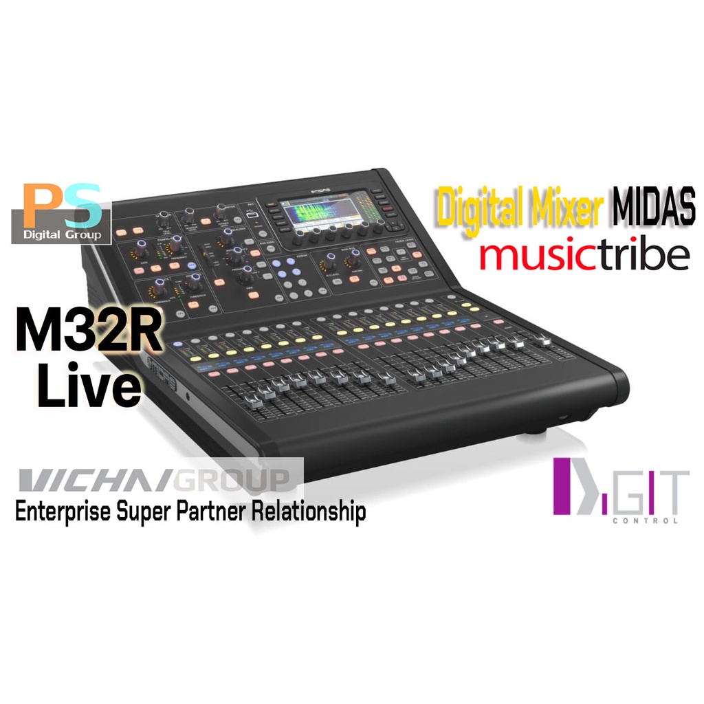 MIDAS M32R LIVE โดย DIGIT CONTROL มิกเซอร์ดิจิตอล 40 Input Channels ของ ...