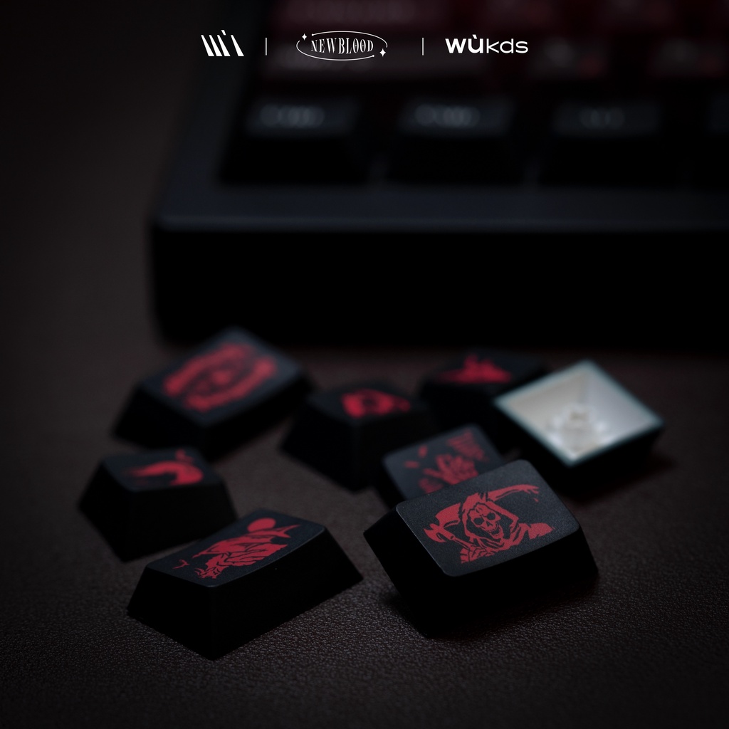 WUKDS ใหม่ BLOOD Keycaps 150 คีย์ PBT Dye-Sublimation Keycaps Cherry ...