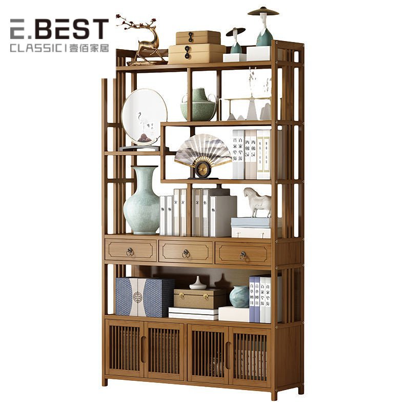 ตู้ระเบียงสไตล์จีนใหม่ Duobaoge ห้องนั่งเล่นโบราณชั้นวางของโบราณตู้โชว์ ...