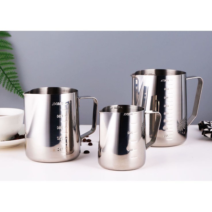 Milk Pitcher (scale) แก้วพิชเชอร์แบบมีสเกล เหยือกสตรีมฟองนม แก้วพิชเชอร ...