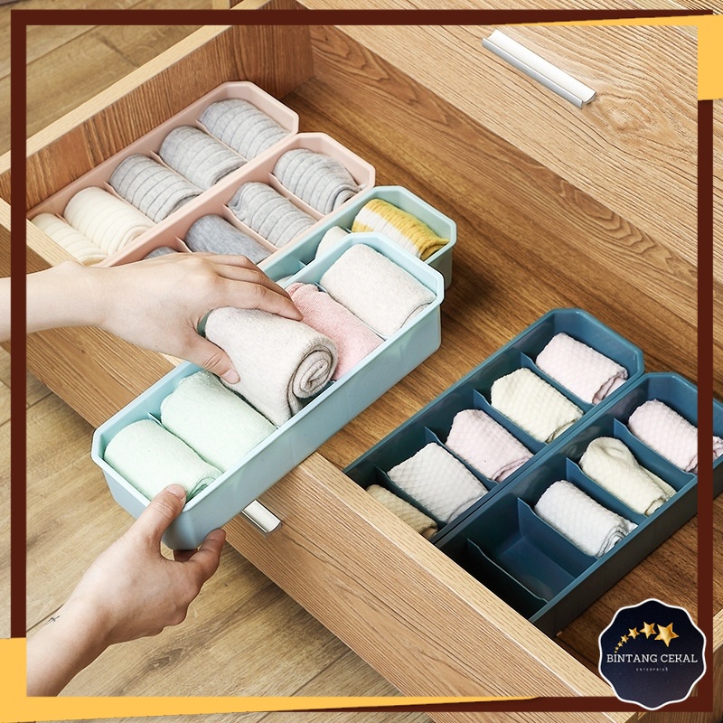 Bc - 5 Slot กล่องเก็บกางเกงถุงเท้าชุดชั้นใน Tidy Drawer Tie Inner ...