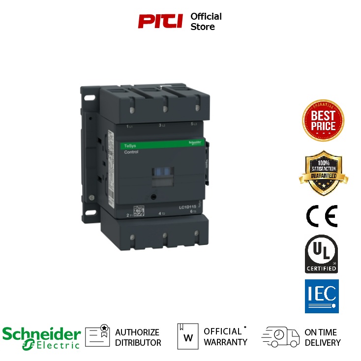 Schneider LC1D115M7 แมกเนติก คอนแทคเตอร์ TeSys Control Deca Contactor ...