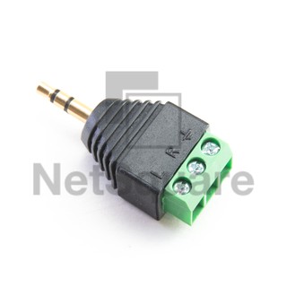 3.5mm Jack Headphone Stereo Splitter 3-Pin Green Plug Connector ...