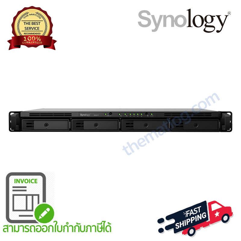 Synology RackStation : RS819 4-bay RackStation (up to 8-bay), Quad Core ...
