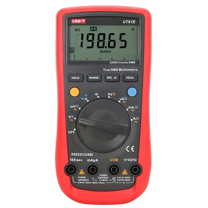 UNI-T UT61E LCD Digital Multimeter Manual / Auto Range Test Device ...