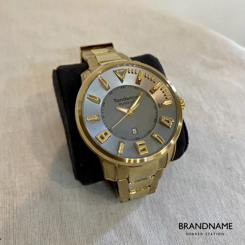 Tendence Bunker Gold นาฬิกาข้อมือ ของแท้ 100% มือสอง สภาพดี | Shopee ...
