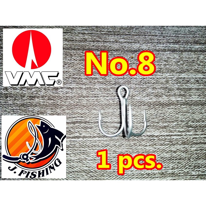 เบ็ดสามทาง VMC ตัวเบ็ด ผลิตในประเทศฝรั่งเศส ตัวเบ็ด ตาเบ็ด เบ็ดใส่ กระดี่ เหยื่อปลอม ( 1 ตัว / 3 ...