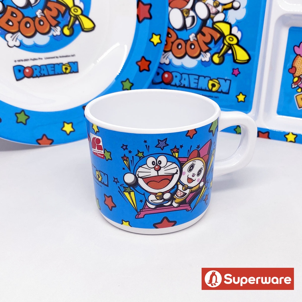 โดเรม่อน บูม จานข้าว ช้อนส้อมเด็ก แก้วน้ำเมลามีน DORAEMON Superware ศรีไทยซุปเปอร์แวร์ [ขายแยก ...