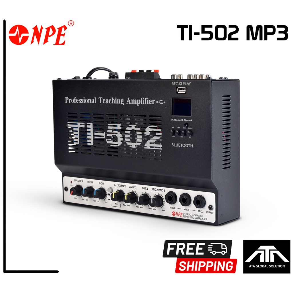 NPE TI-502mp3 bluetooth ตัวเล่น usb แอมป์ขยายเสียง เครื่องขยายเสียง ติดผนัง 50w Teaching ...