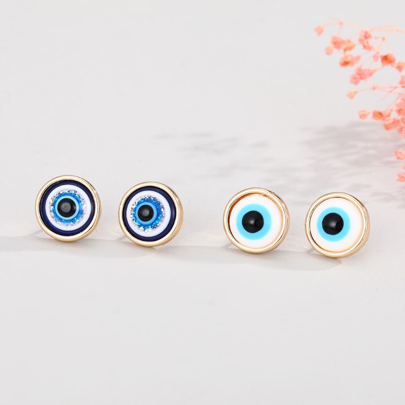 ต่างหู Evil Eye แบบ Turkish Blue Eyes Amulet สำหรับผู้หญิง เพิ่มความ ...