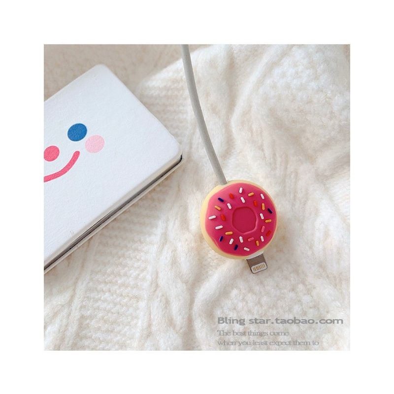 Supercase🧸Food Cable bite Cable protector ตัวกันหัก ลายขนม ลายอาหาร | Shopee Thailand