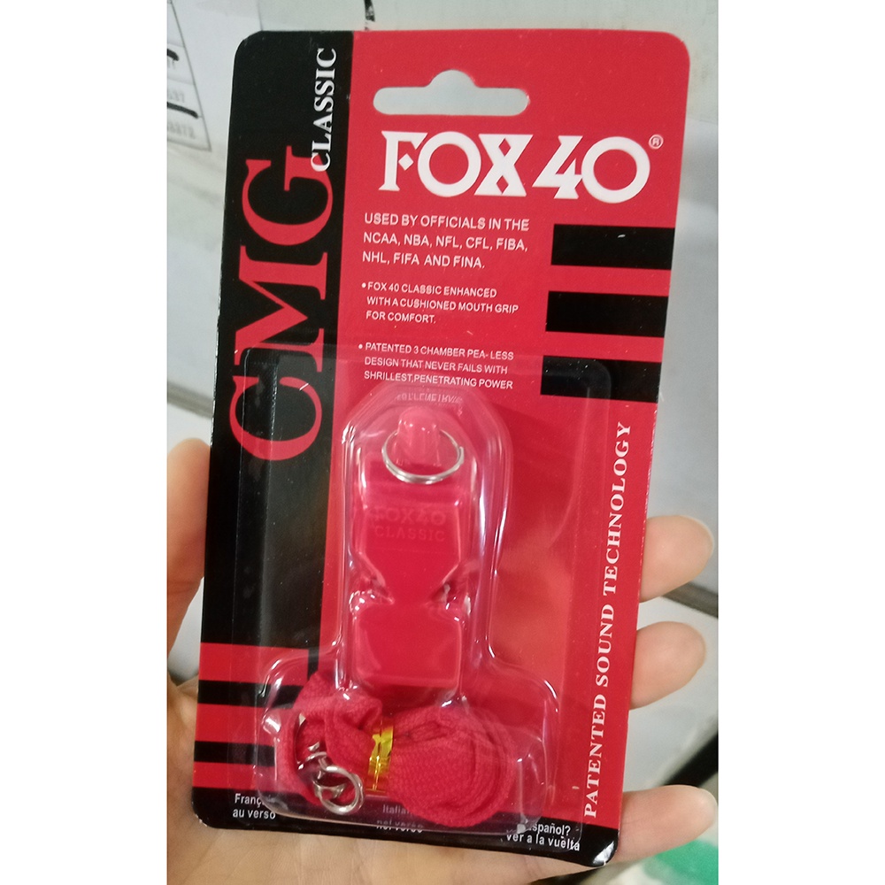 (ยี่ห้อ) FOX 80 CMG CLASSIC WHISTLE + ROPE / FOX 40 PLUIT MADE IN ...