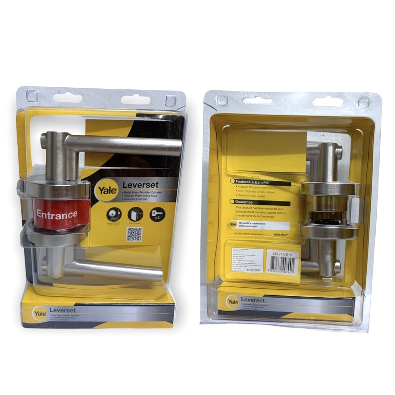 YALE กุญแจมือจับก้านโยกสแตนเลส รุ่นพรีเมี่ยม (สามารถใส่แทนลูกบิดได้ ...