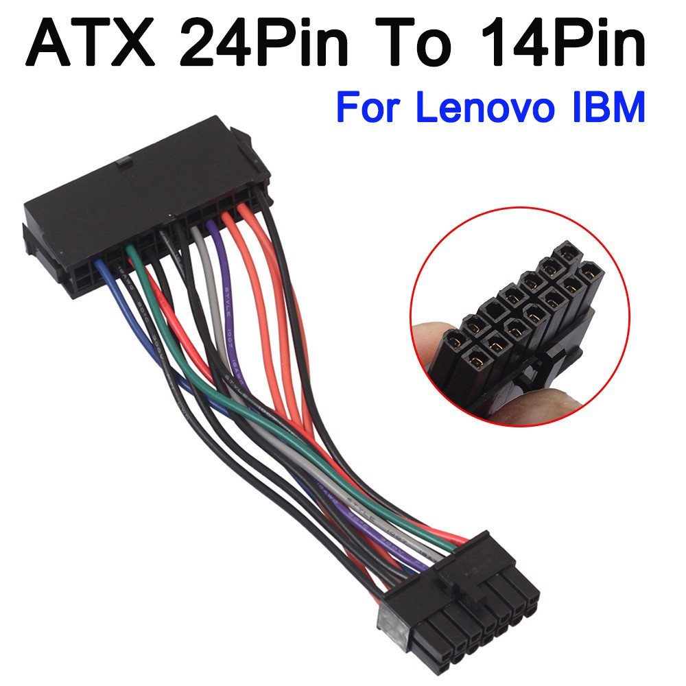สายแปลงไฟ ATX 24Pin To 14Pin Power Supply ATX Cable for IBM Lenovo Q77 ...