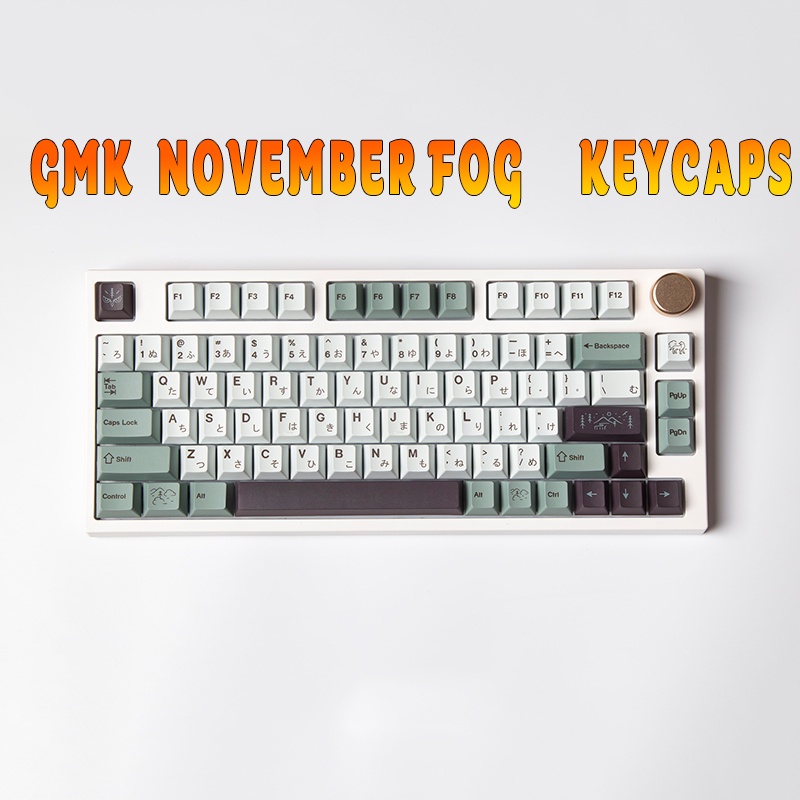 Fast shipping GMK November Fog theme keycaps cherry profile dye-sub PBT ...