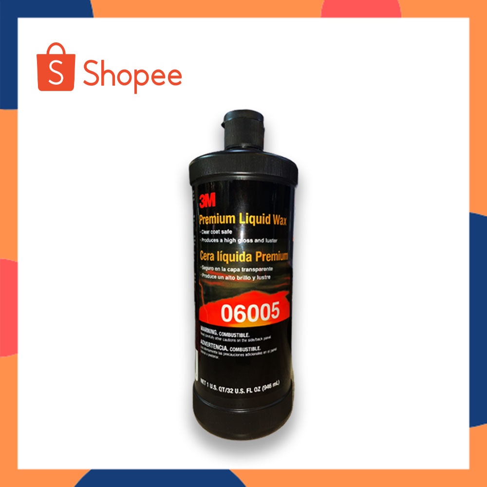 3M 06005 น้ำยาเคลือบเงา พรีเมี่ยมแวกซ์ น้ำยาเคลือบเงาแวกซ์ สุตรพรีเมี่ยม Premium Liquid Wax 946 ...