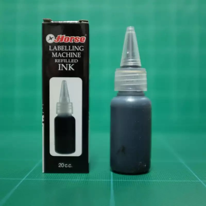 Labelling Machine Refilled Ink Horse 20 c.c. Black หมึกเติมเครื่องตี ...