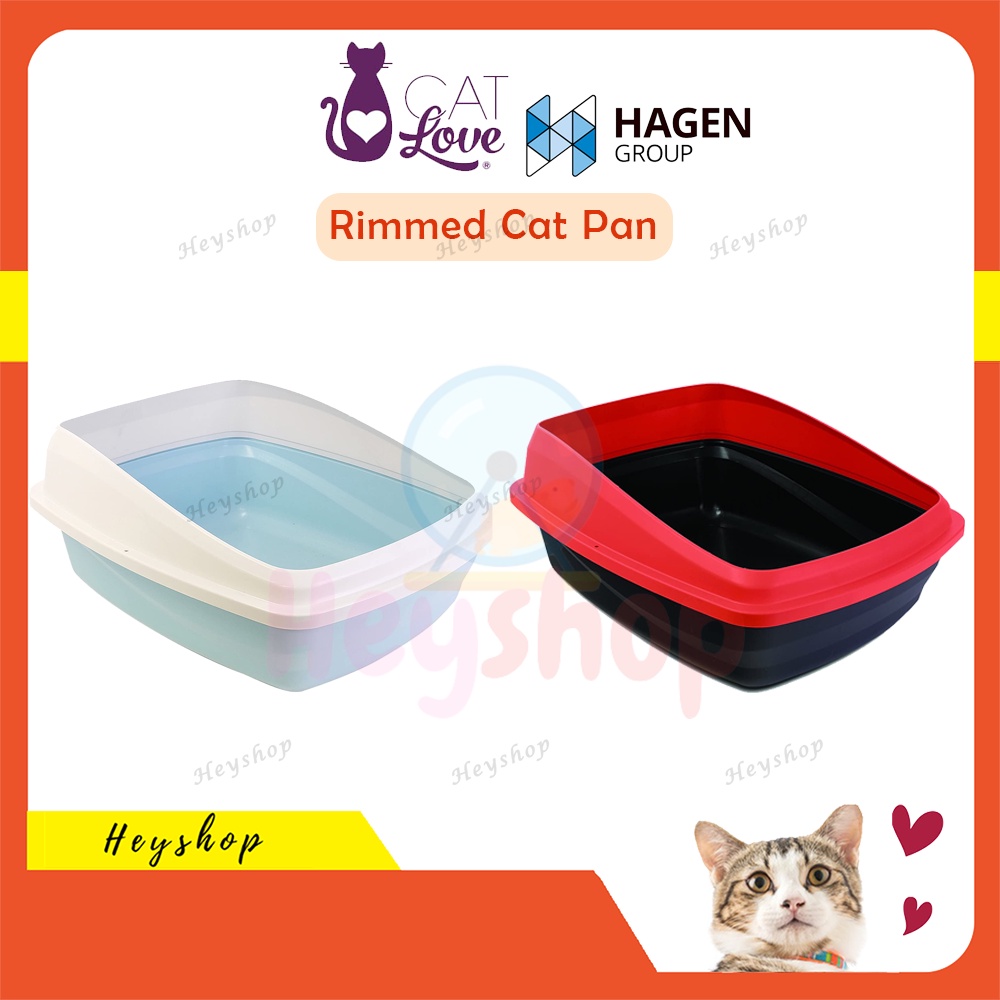 Cat Love Rimmed Cat Pan (กลาง / ใหญ่) - กระบะทรายแมว / ห้องน้ําแมว ...