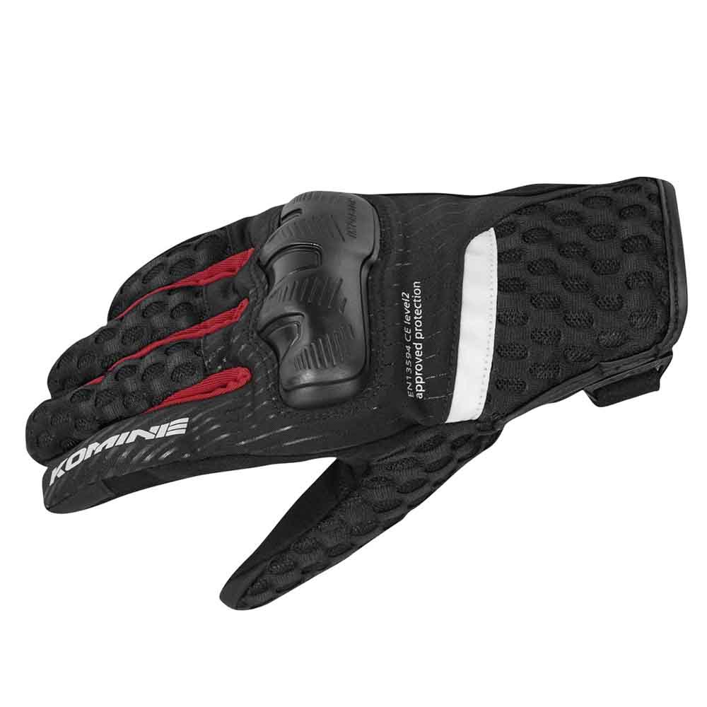 Komine Gloves GK-244 BLACK RED | Shopee Thailand