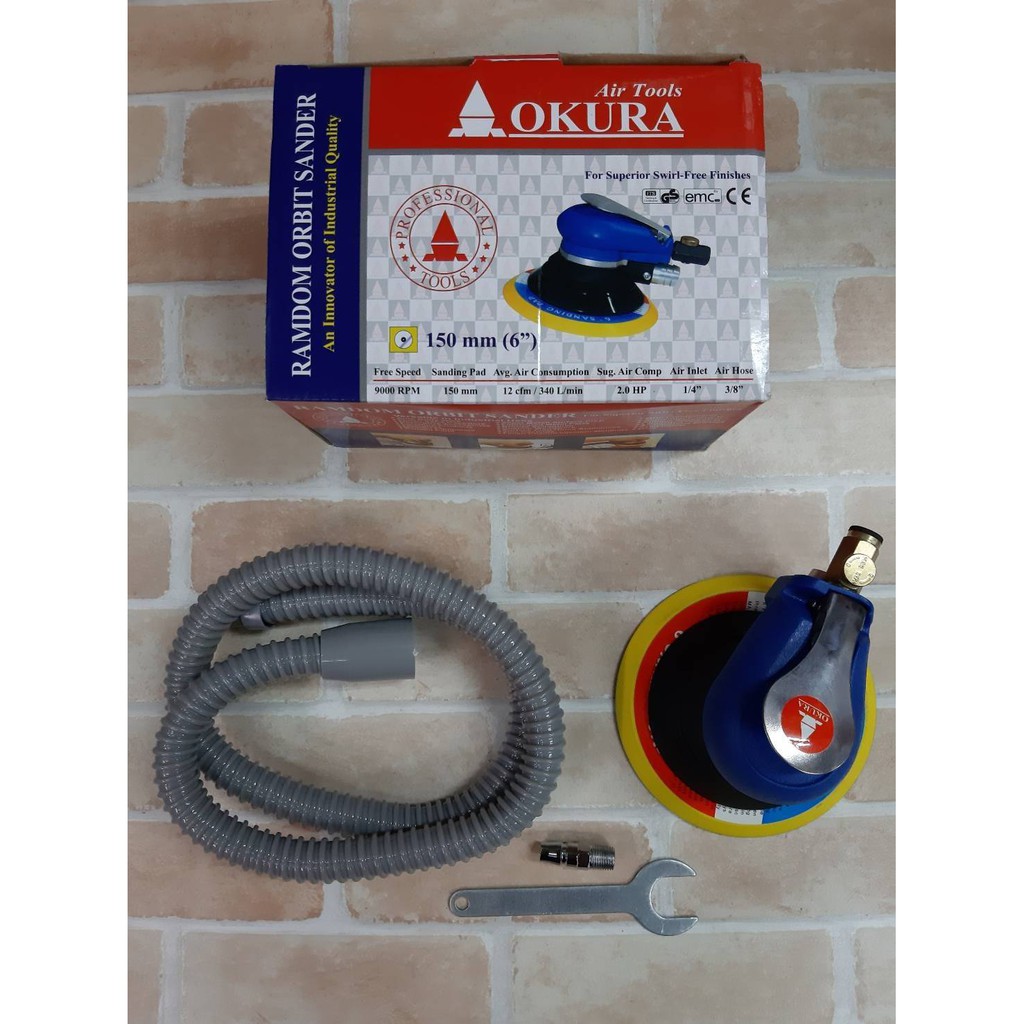 Okura เครื่องขัดกระดาษทรายลม รุ่น OK-506 - สีน้ำเงิน | Shopee Thailand