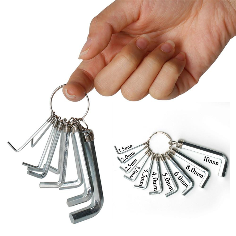 Metric 8 in 1 Steel Black Oxide L Type Hex Wrench Allen Key Set อุปกรณ์ ...