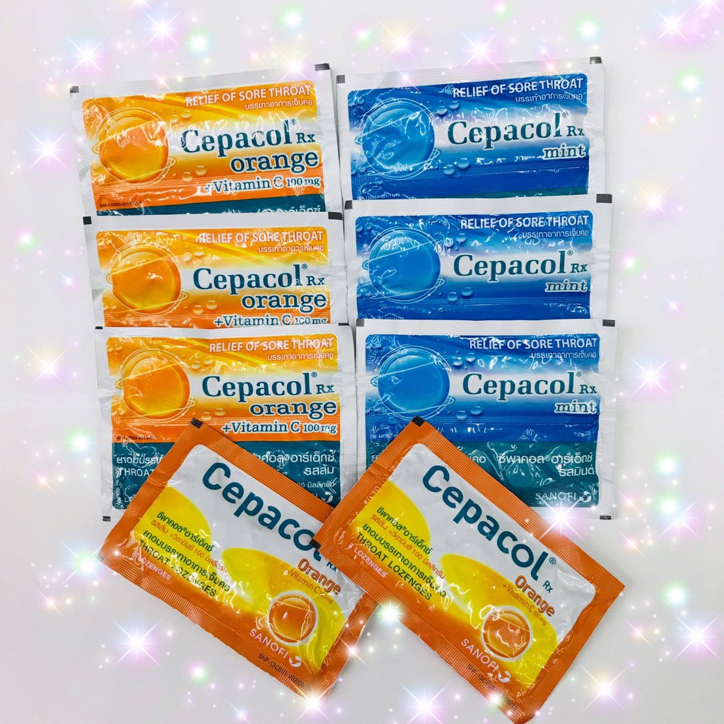 Cepacol Rx Mint,Cepacol Rx Orange+Vitamin C 100 mg.ซีพาคอล มิ้น,ซีพาคอล ...
