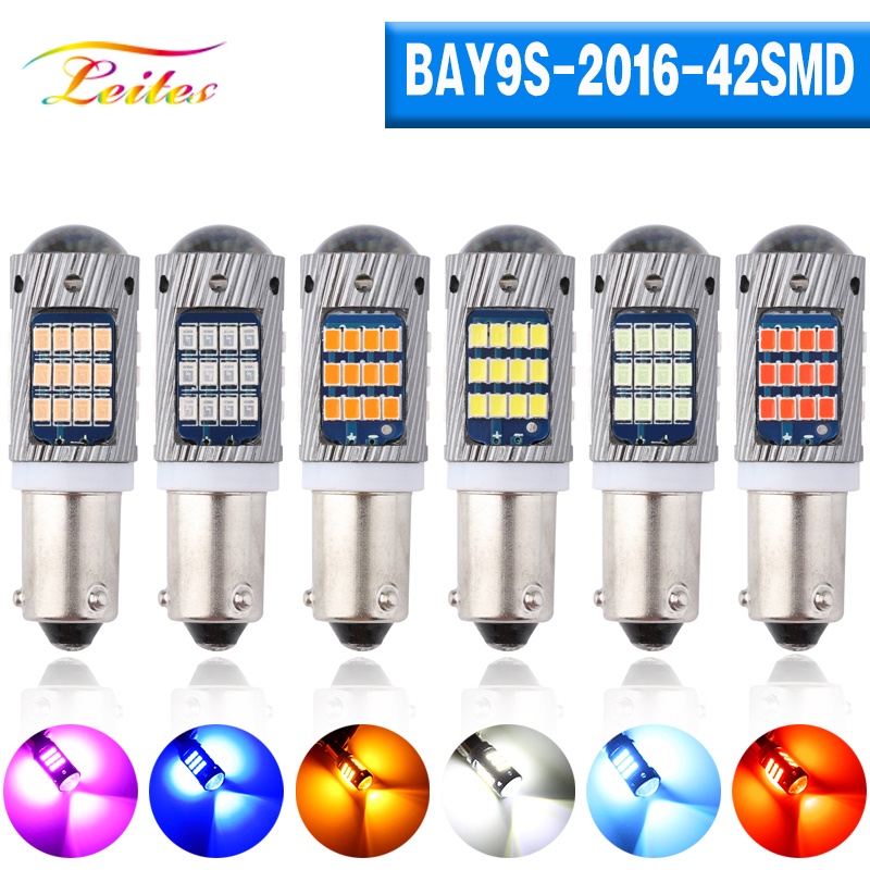 2 pcs BA9S T4W BAX9S H6W BAY9S H21W รถ Led Light 2016 42SMD อัตโนมัติ ...