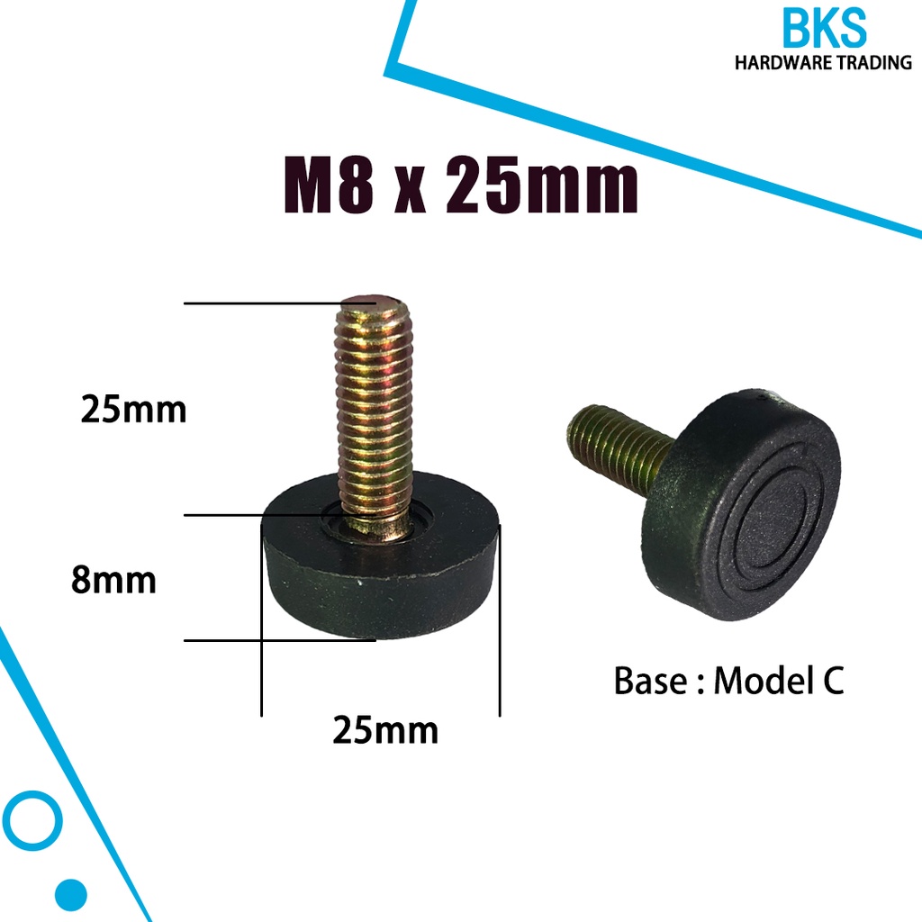 ฐานรองขาเฟอร์นิเจอร์ เก้าอี้ ปรับระดับได้ 3 8 M6 M8 M10 | Shopee Thailand