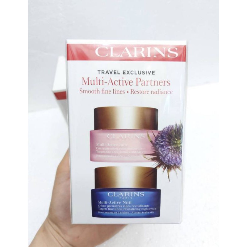 CLARINS MULTI ACTIVE PARTNERS SET (DAY & NIGHT 50 ML.) | Shopee Thailand