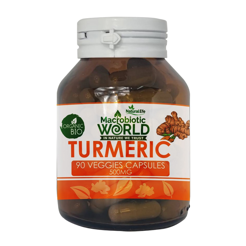 Organic/Bio Turmeric 90 Veggies Capsules 500mg / ผงขมิ้นชันแคปซูล ...