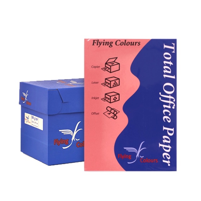 กระดาษสีถ่ายเอกสารสีฟรายอิ้งคัลเลอร์ Flying Colour Paper 80g. 500 ...