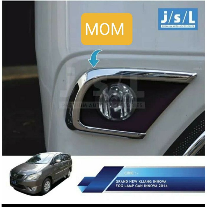JSL Cover Garnish Ring ไฟตัดหมอก Chrome Grand Innova 2013-2015 | Shopee ...