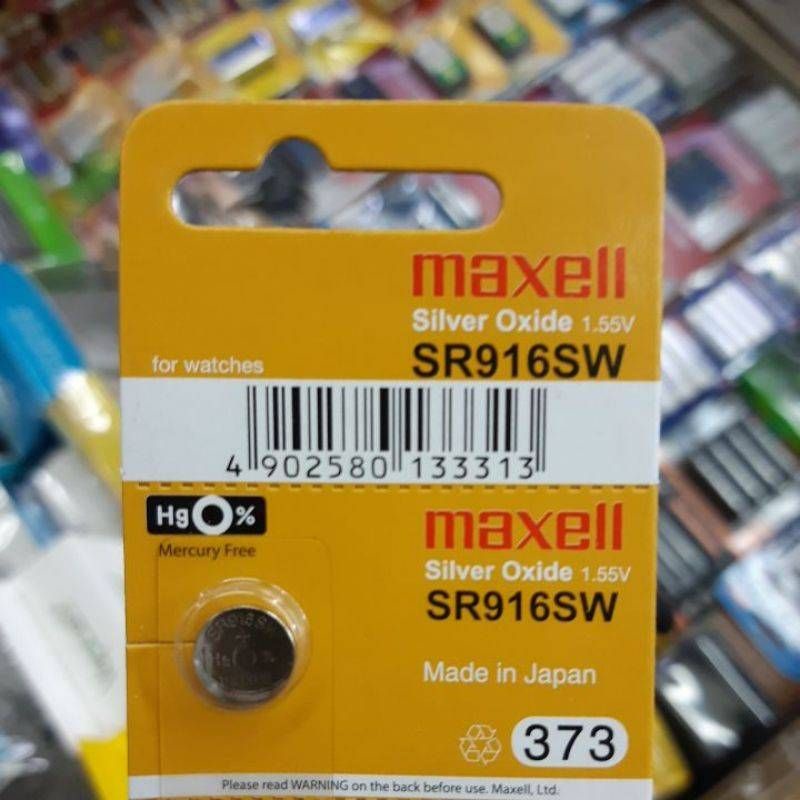 (1ก้อน) ถ่านกระดุม Maxell Sr916SW, 373 1.55V จำนวน 1ก้อน ของใหม่ ของแท้ ...