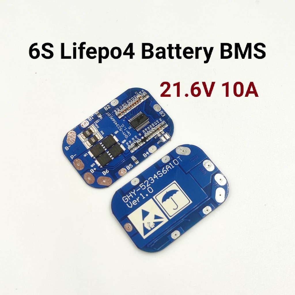 BMS 6S 10A 19.2V 21.6V LiFePO4 32650 32700 BMS แบตเตอรี่ลิเธียมเหล็ก ...