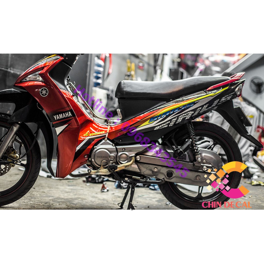 Sirius FI แสตมป์แบบถอดได้สีแดงและสีดํา (แสตมป์กันน้ําและป้องกันการซีด ...