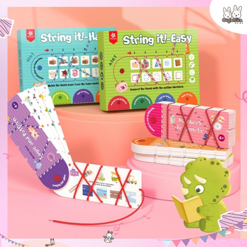 เกมเชือกจับคู่ ฝึกสมาธิ Pinwheel String It! Rope Game Book ...