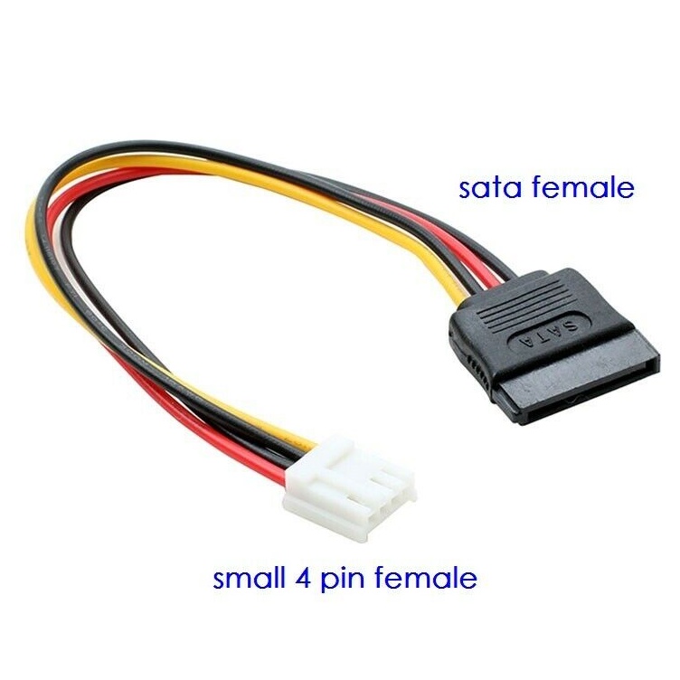 Mini 4pin Floppy FDD Female (SP4) to SATA 15pin Female Power Adapter ...