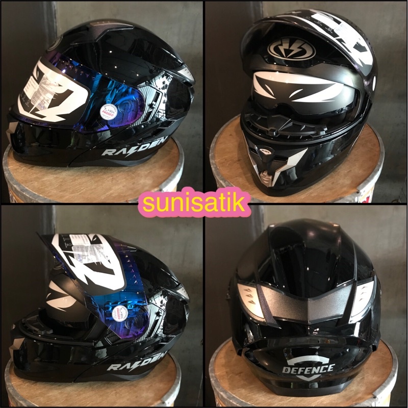 หมวกกันน็อคยกคาง RIDEN รุ่น Defence | Shopee Thailand