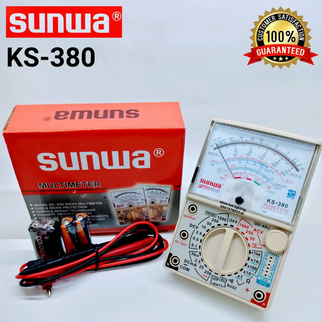 SUNWA KS-380 Multimeter มัลติมิเตอร์เข็ม มิเตอร์วัดไฟ มัลติมิเตอร์แบบ ...