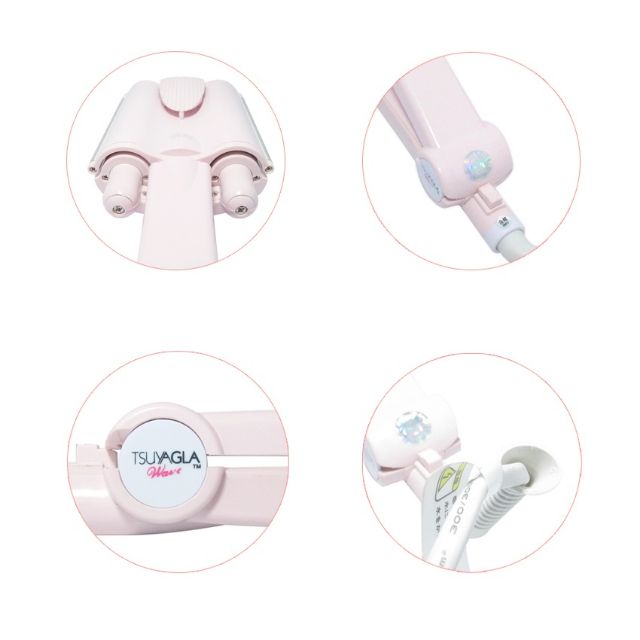 Tsuyagla Wave เครื่องทำผมลอนมาม่าญี่ปุ่น ขนาด 32 mm. (สีชมพู) (Pink) | Shopee Thailand