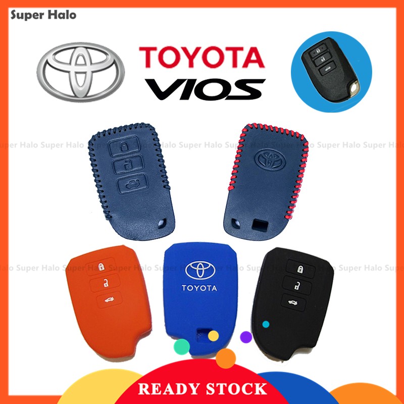 100% Genuine Leather Key Cover For Toyota VIOS-3 Buttons | Shopee Thailand