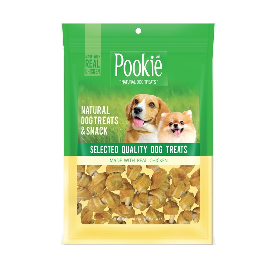 Pookie Snack ดรัมเบลพันสันในไก่ 300 กรัม x 1 ถุง อาหารขบเคี้ยวทานเล่น ...