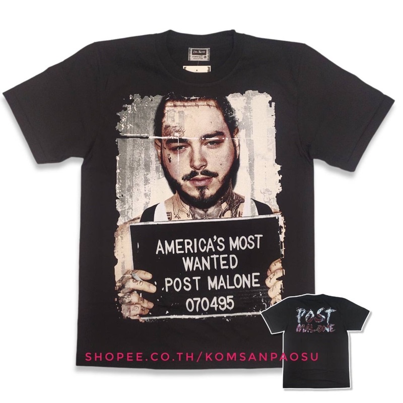 เสื้อยืด postmalone posty เสื้อวง post malone posty ขนาด: S-4XL ...