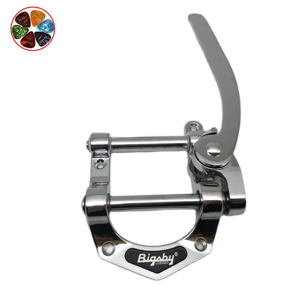 Bigsby B500 Vibrato สะพานสายกีตาร์ไฟฟ้า สีเงิน เทรโมโล่ สะพานสายกีตาร์ไฟฟ้า หางปลา ผลิตในเกาหลี ...