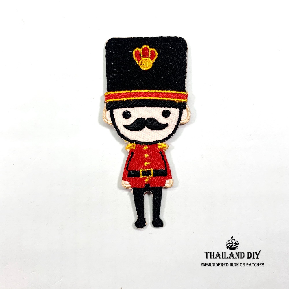 ตัวรีดติดเสื้อ งานปัก ลายตำรวจ อังกฤษ ลอนดอน การ์ตูน London Police ...