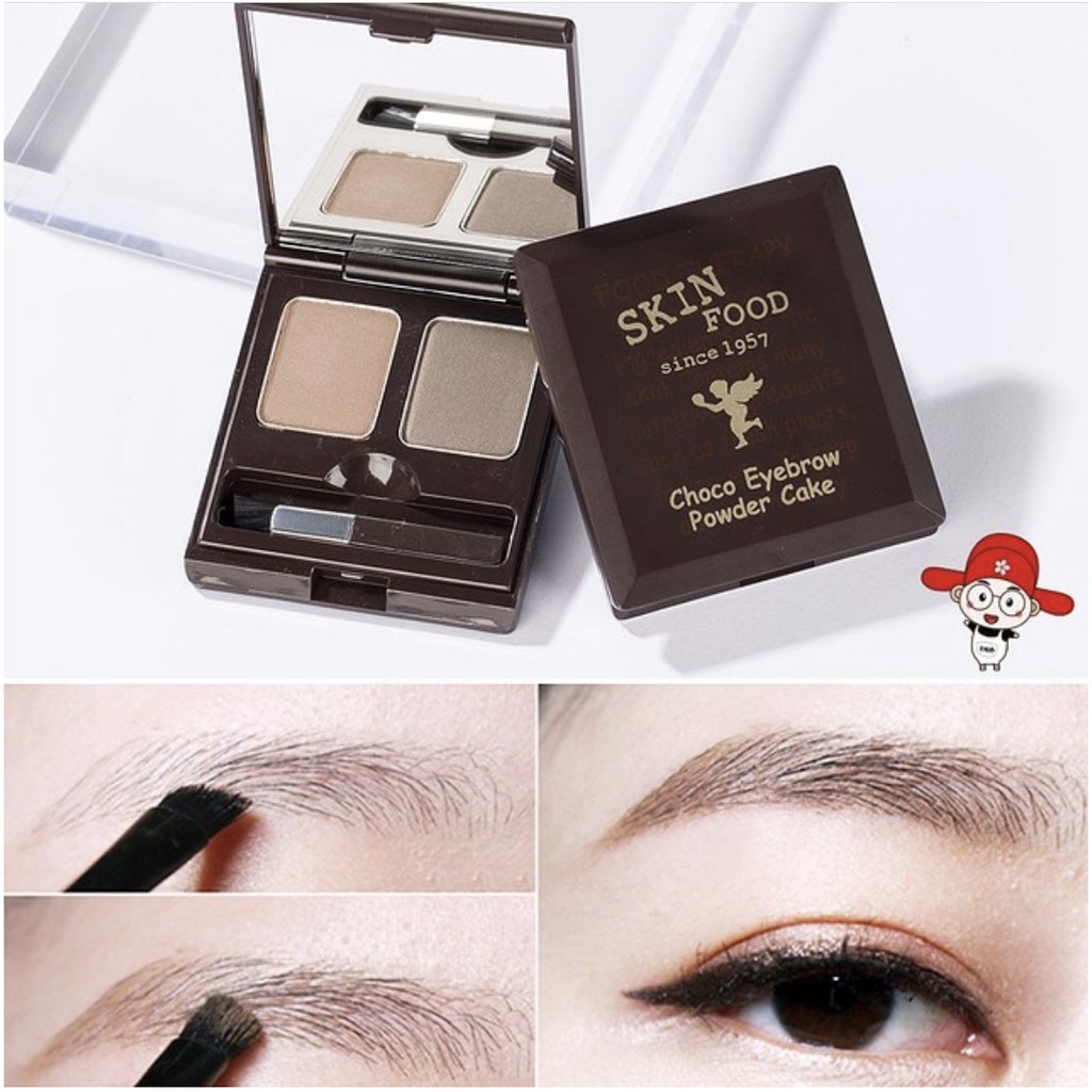 SkinFood Choco Eyebrow Powder Cake พาเลตเขียนคิ้ว | Shopee Thailand
